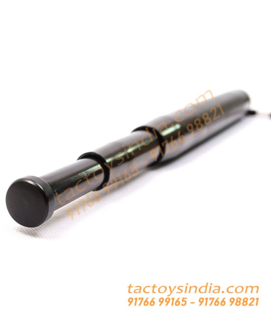 4 Section Collapsible Stainless steel metal black security Baton ...