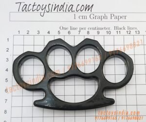 Black Heavy Duty Thick Knuckle Duster for Travellers Riders Self ...