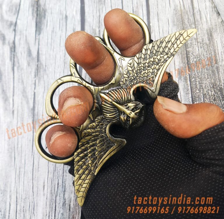 Copper Hawk with Big Open Wings Knuckle Duster Large Finger Rings ...